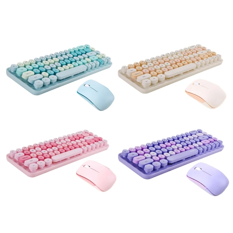 2-4G-Keyboard-Wireless-with-68-Colorful-Retro-Round-Keys-Small-Size ...