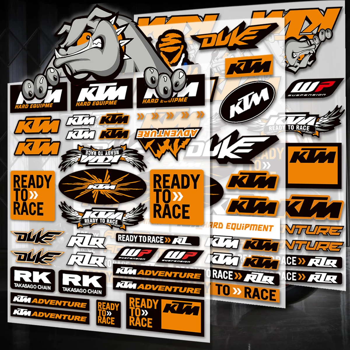 Autocollants Ktm Factory Ready to Race Logo Decal, 1 Set, Ktm Exc 450 ...