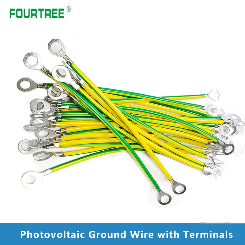 10Pcs-BVR-Solar-Photovoltaic-Ground-Wire-With-Terminal-10-AWG-Earth ...