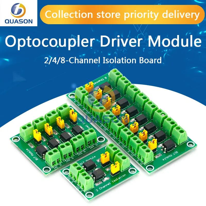 PC817 3.6-30V 2 4 Channel Optocoupler Isolation Board Voltage Converter ...