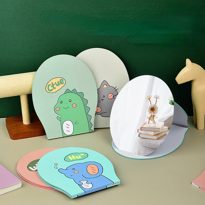 Cartoon-Dressing-Mirror-Makeup-Mirror-Thick-Folding-Flip-Student ...