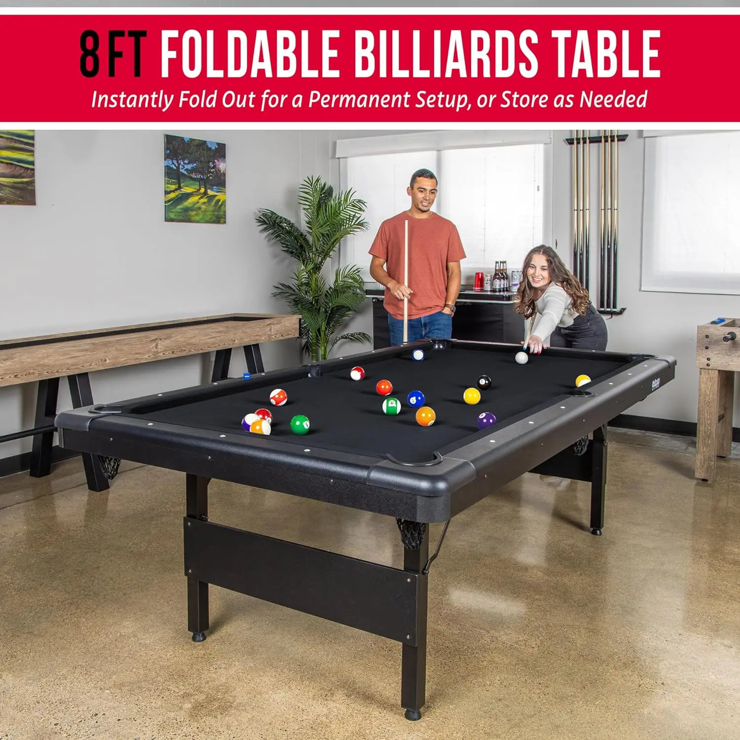 8-ft-Billiards-Table-Portable-Pool-Table-includes-Full-Set-of-Balls-2 ...