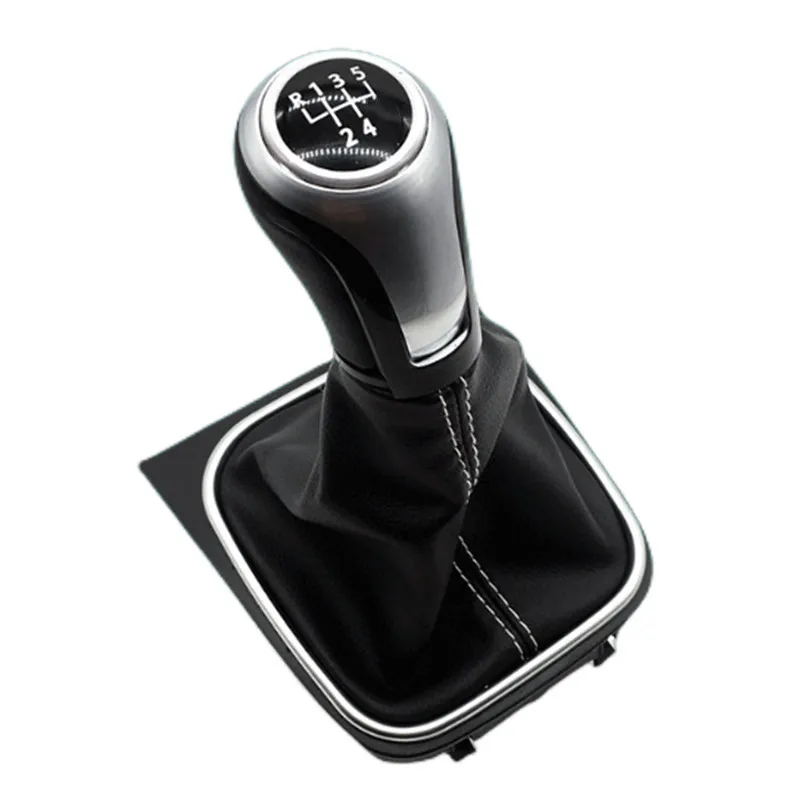 Manual-Car-Shifter-Boot-Gear-Shift-Knob-Head-For-VW-Volkswagen-Golf-5-6 ...