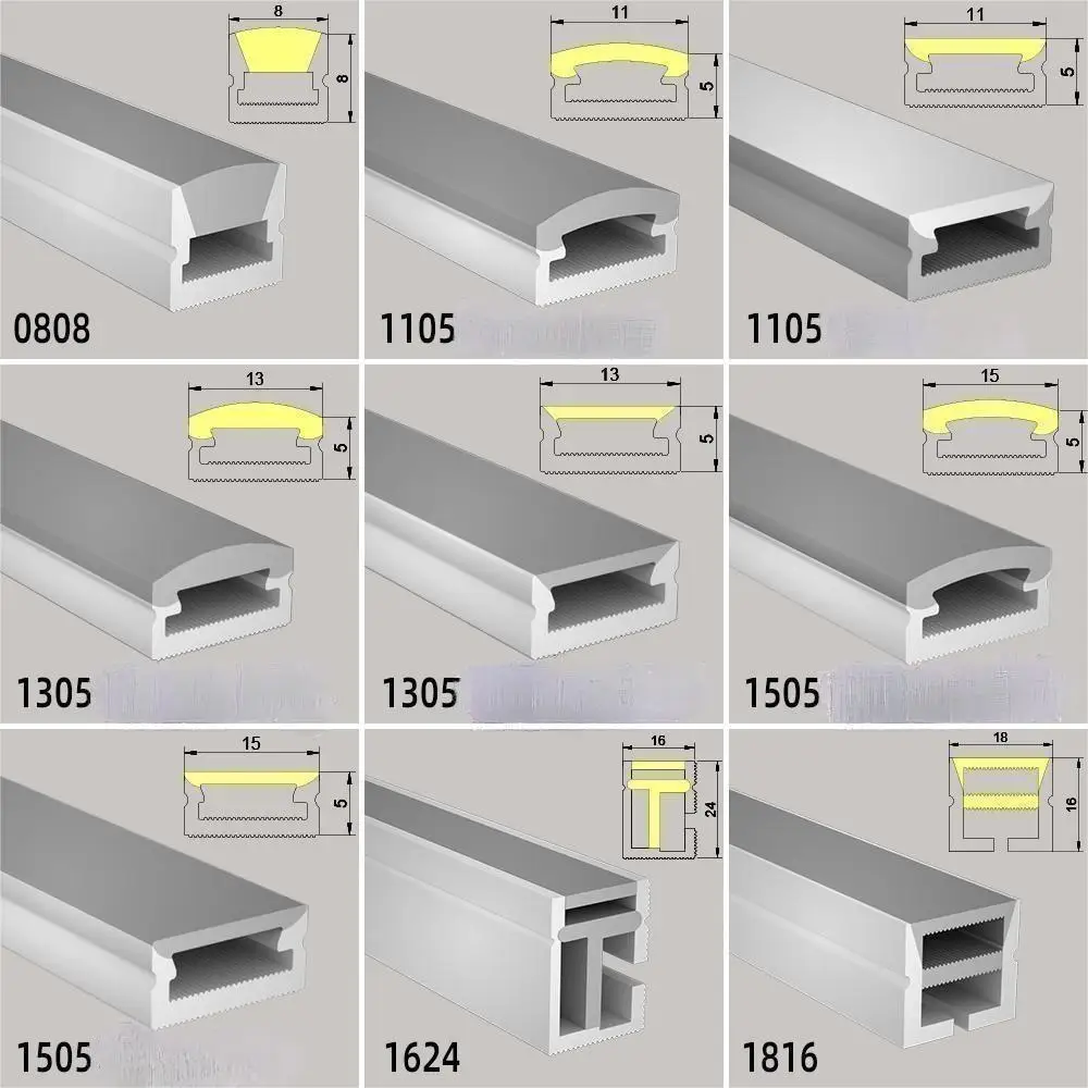 20×14mm Linear Aluminum LED Profile Strip Light - Illuminate your space ...