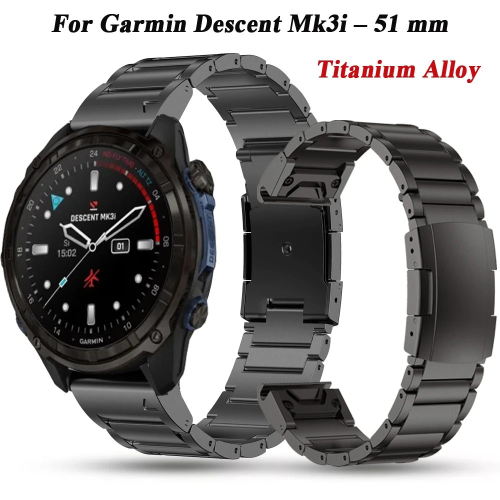 26-22mm-Titanium-Alloy-Watch-Strap-For-Garmin-Descent-Mk3i-51mm-Mk2i ...