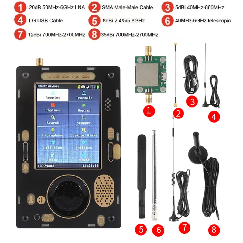 HackRF-Handheld-R-dio-Intercomunicador-Software-R-dio-PortaPack-H2-H3 ...
