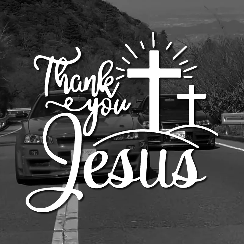 Jesus Car Stickers Christian God Car Body Bumper Vinyl Decal Car ...