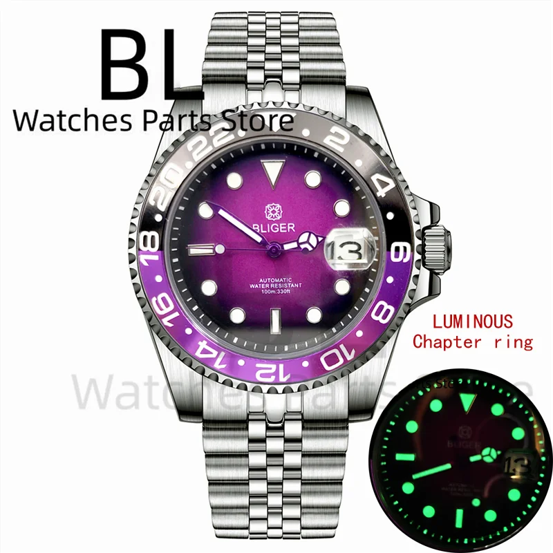 BLIGER-40mm-NH35-Watch-For-Men-Luminous-Chapter-Ring-Black-Purple-Dial ...