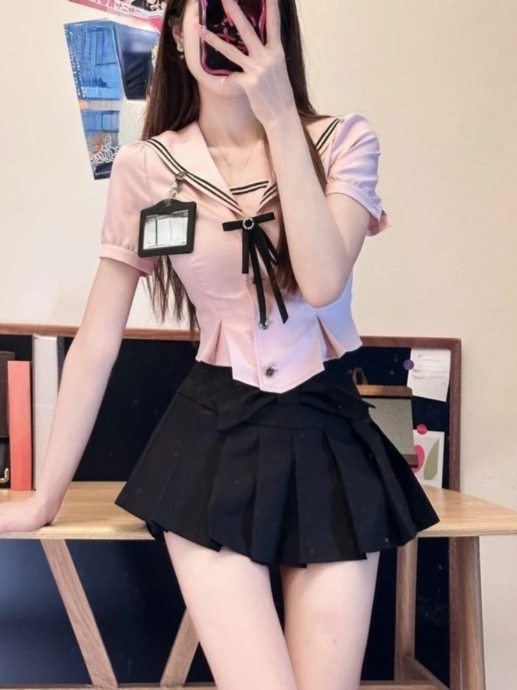 Conjunto-de-dos-piezas-de-Lolita-japonesa-para-mujer-minifalda-coreana-Kawaii-para-fiesta-blusa ...