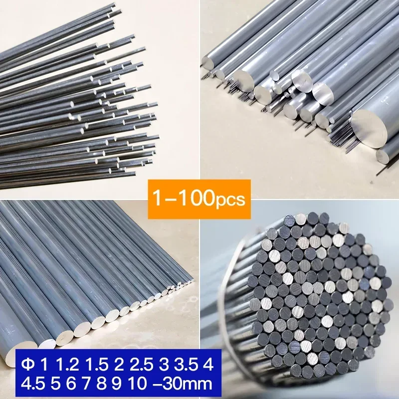 Tige-Solide-en-Aluminium-de-Haute-Qualit-1-100-Pi-ces-Diam-tre-1-30mm ...