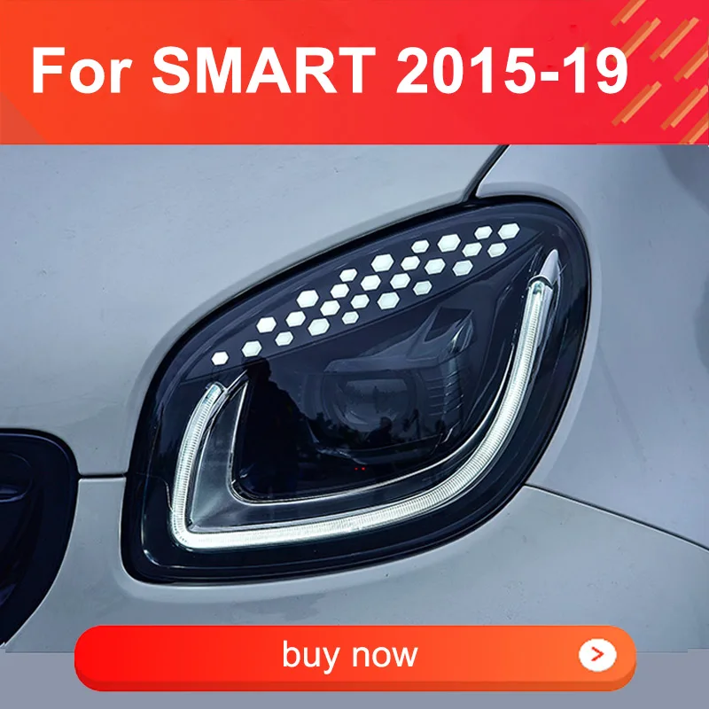 1-Pair-Car-Headlight-Assembly-for-Benz-Smart-2015-2019-Fortwo-Forfour ...