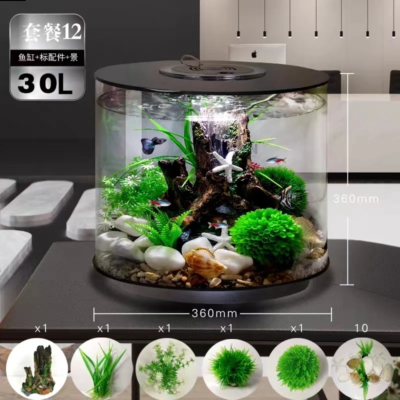 Ecological lazy landscaping fish tank – Gardening