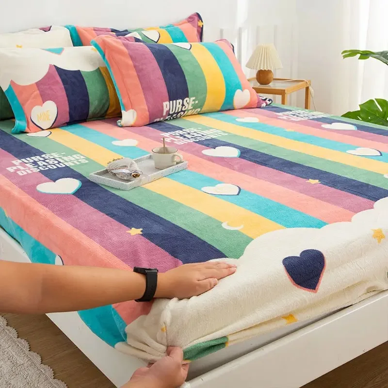 WOSTAR-Warm-velvet-elastic-sheets-mattress-protectors-luxury-sets ...