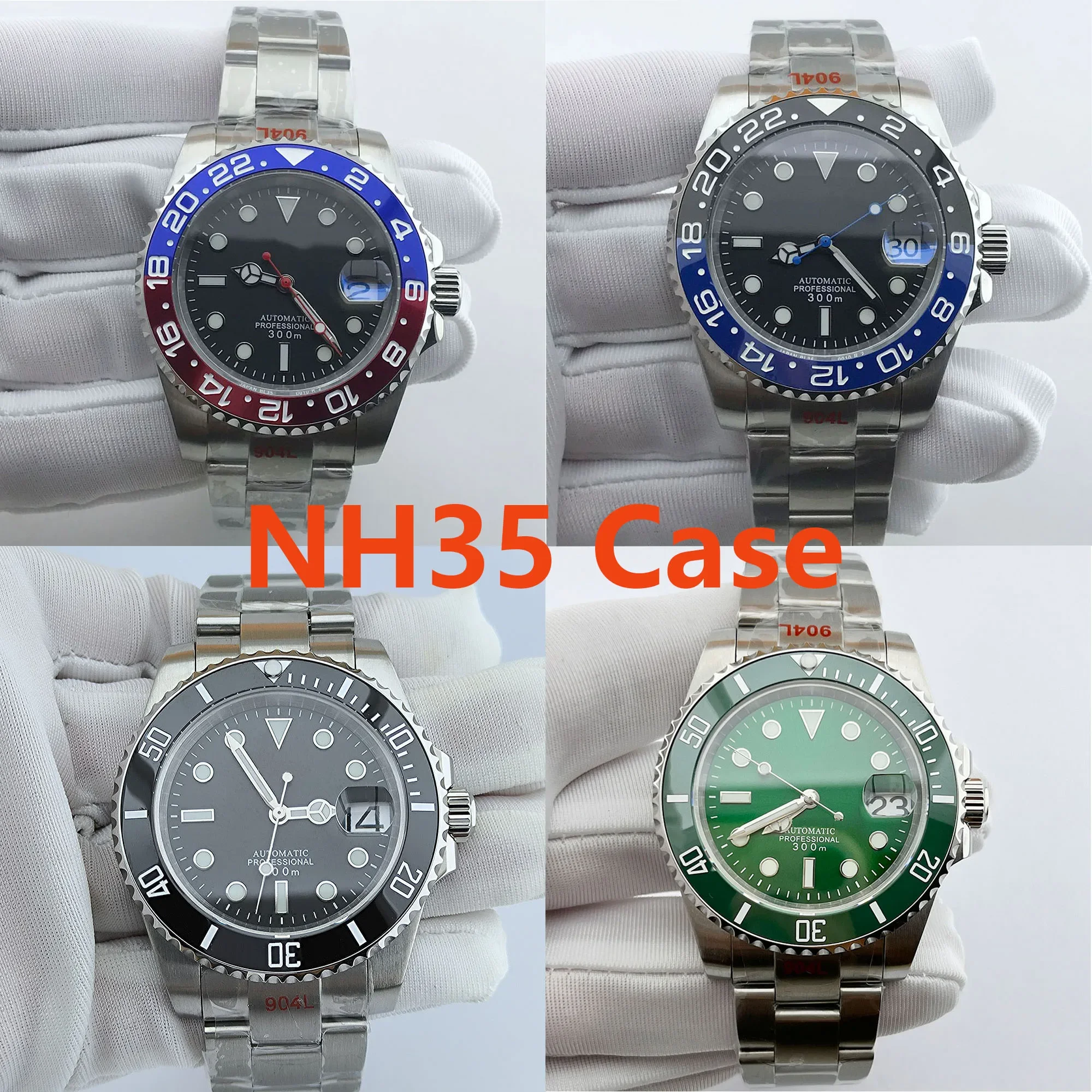 40mm-NH35-Case-Men-s-Watch-Stainless-Steel-Automatic-Mechanical-Watch ...