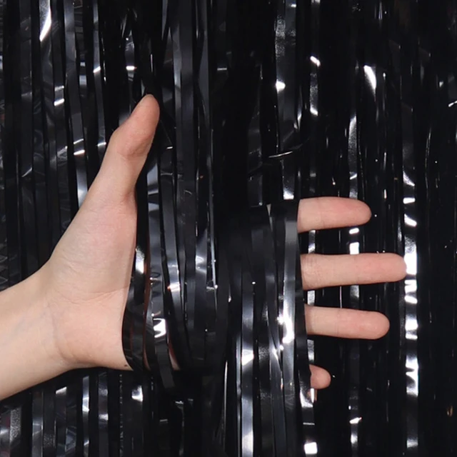 Party Rain Curtain Wholesale Bright Aluminum Foil Ribbon Birthday Parti ...