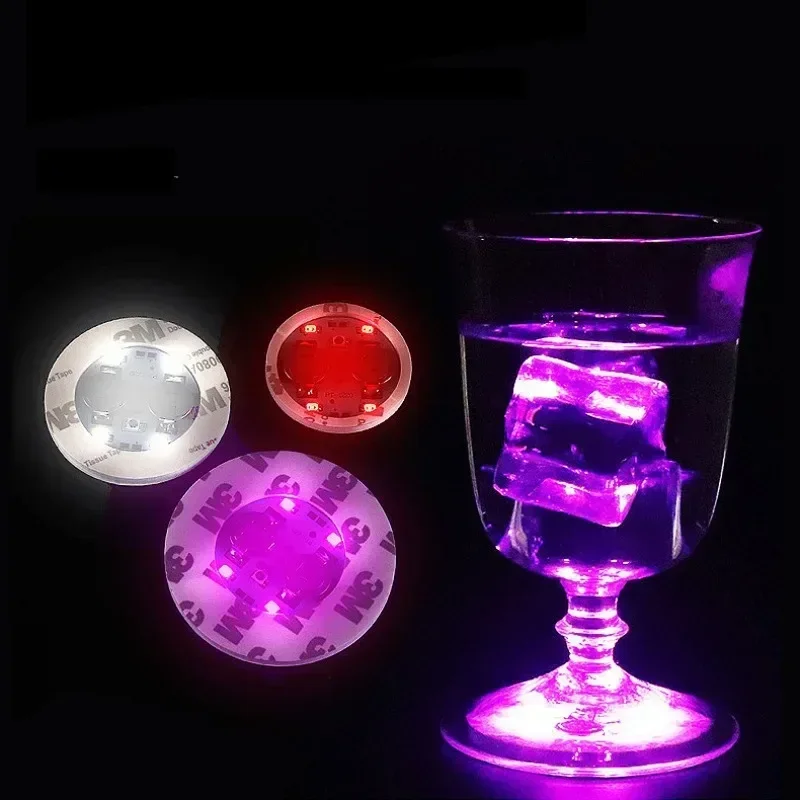 6CM Creative Luminous Cup Sticker Light LED Bottle Coasters Lamp for ...