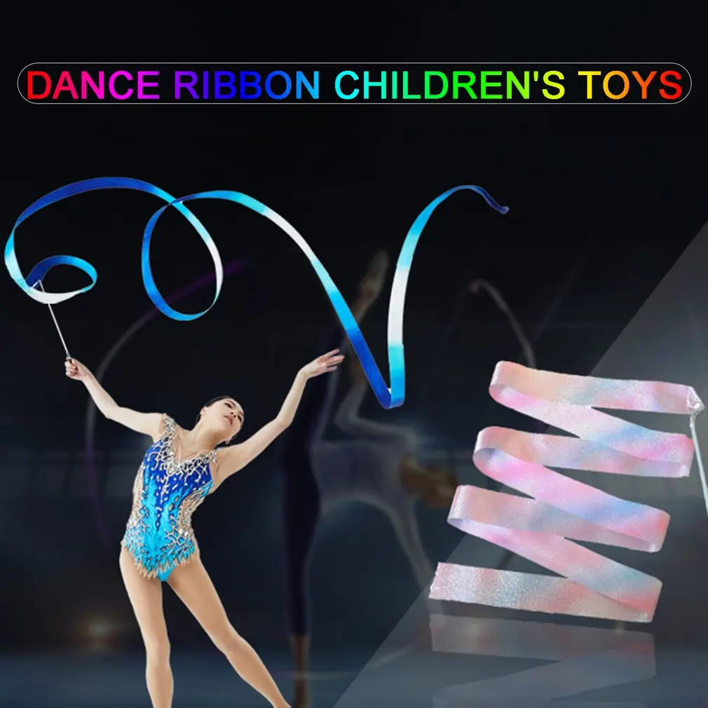 4m Gym Dance Ribbon Rhythmic Art Twirling Rod | Twirling Ribbon ...