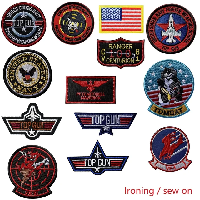 13Pcs/Set Top Gun Tomcat Chapter American Navy Air VF-1 Pilot Armband ...