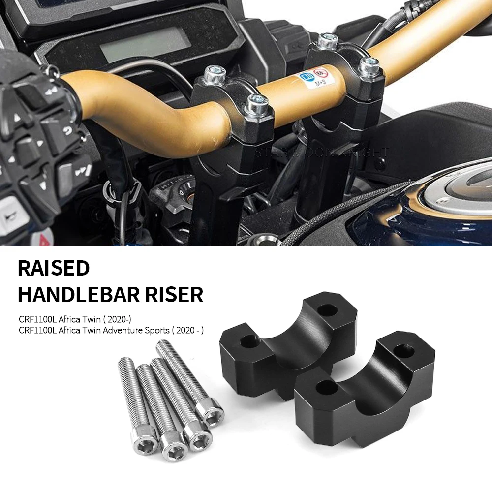 Motorcycle-Handlebar-Riser-Drag-Handle-Bar-Clamp-Extend-Adapter-For ...