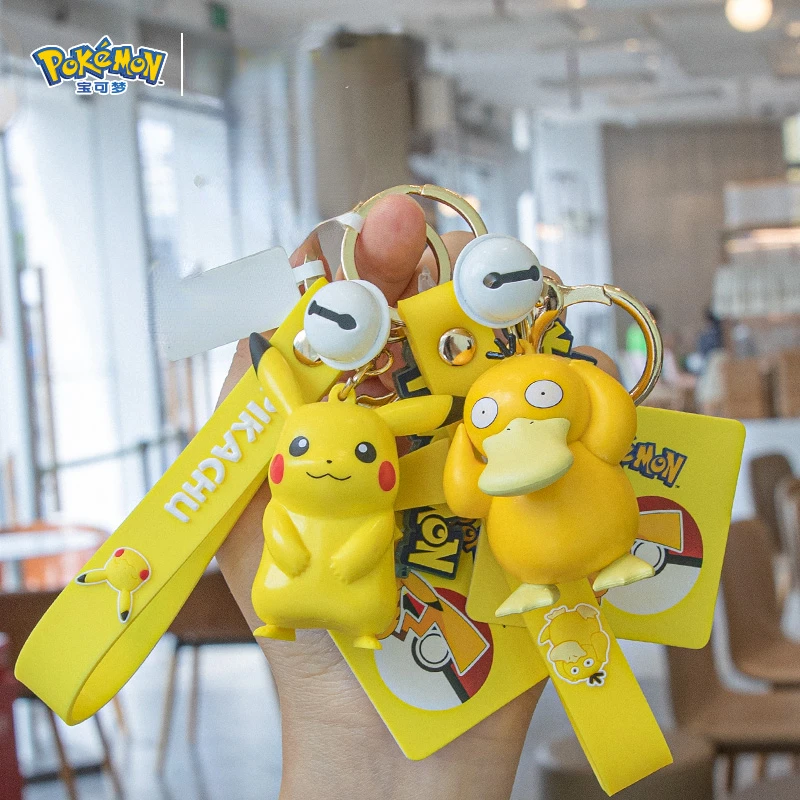 LLavero-de-Pok-mon-Pikachu-figura-de-acci-n-aut-ntica-modelo-de-mochila ...