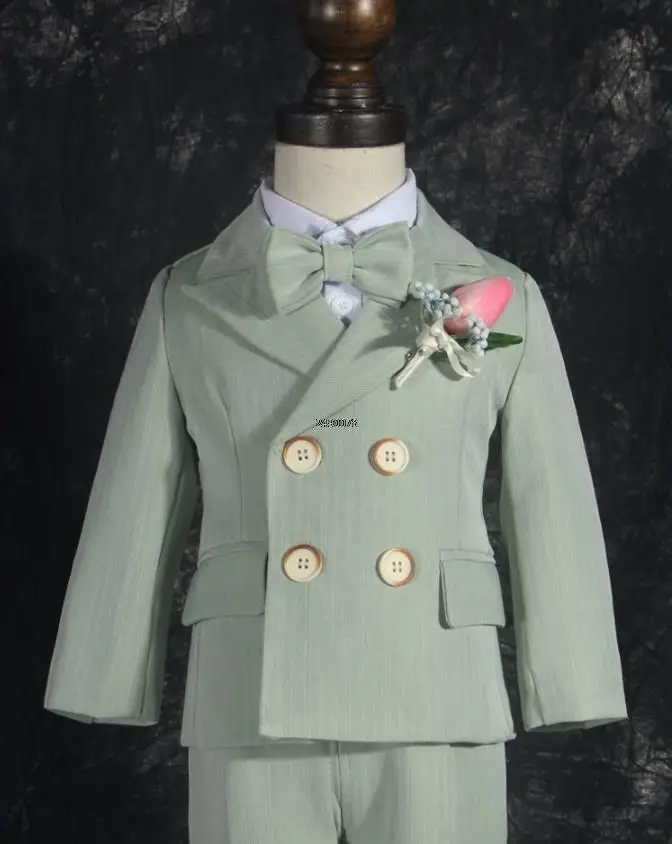 Flower-Boys-Formal-Green-Wedding-Suit-Newborn-Baby-Kids1-Year-Birthday ...