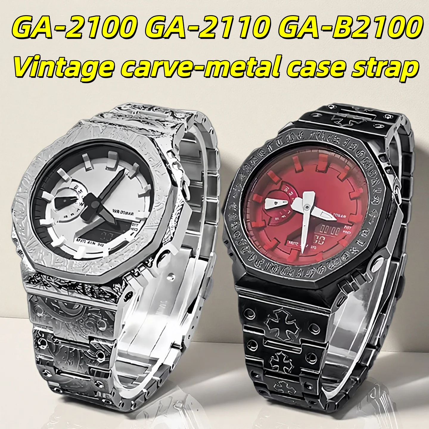 GA2100 Mod kit Stainless steel bezel strap For Casio G-SHOCK GA2100 ...