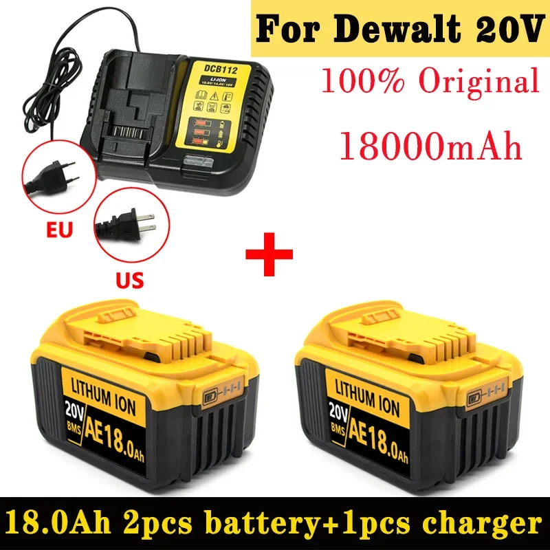 New-100-Original-18000mAh-20V-for-Dewalt-Power-Tool-Battery-DCB206-20V ...