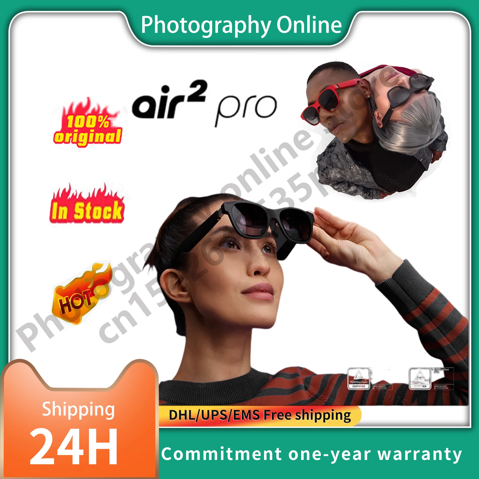 XREAL-Air-2-Pro-AR-Glasses-with-3-level-Electrochromic-Dimming-75g ...