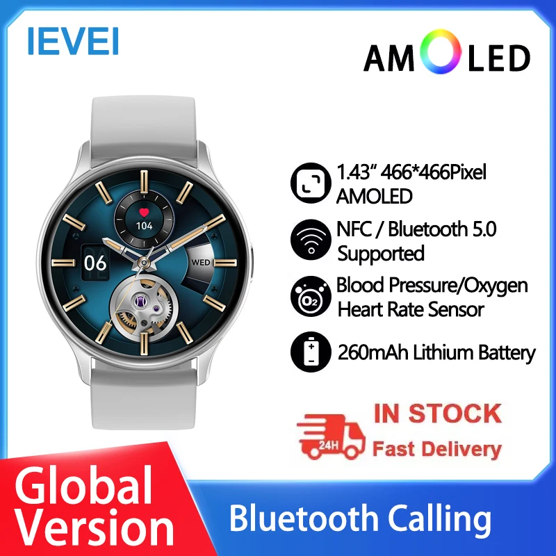 NFC-Smart-Watch-para-Homens-e-Mulheres-Rel-gios-de-Tela-HD-AMOLED-AI ...