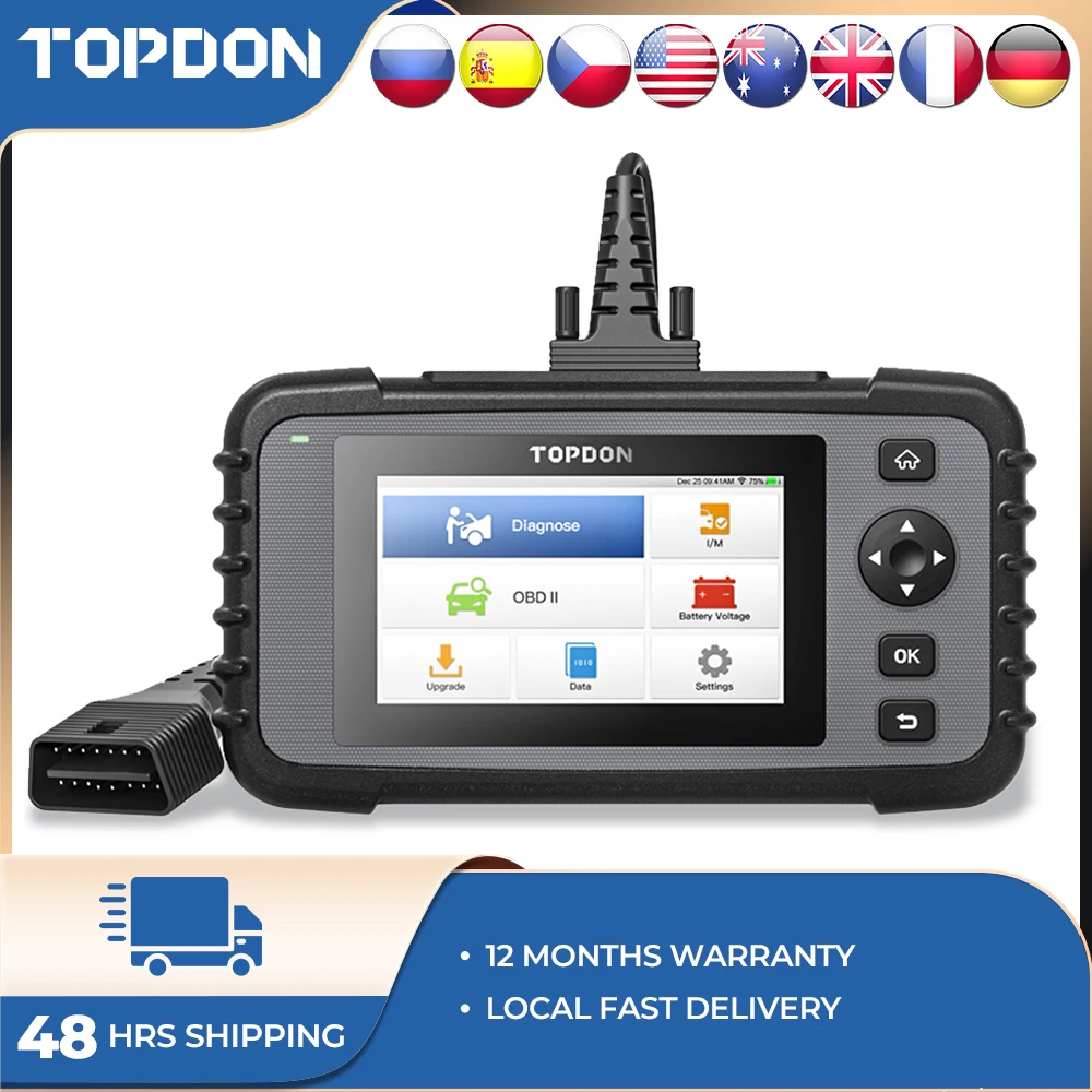Topdon Artidiag 500 Car Diagnostic Tools Obd2 Scanner Engine/abs/srs/transmission Automotive ...