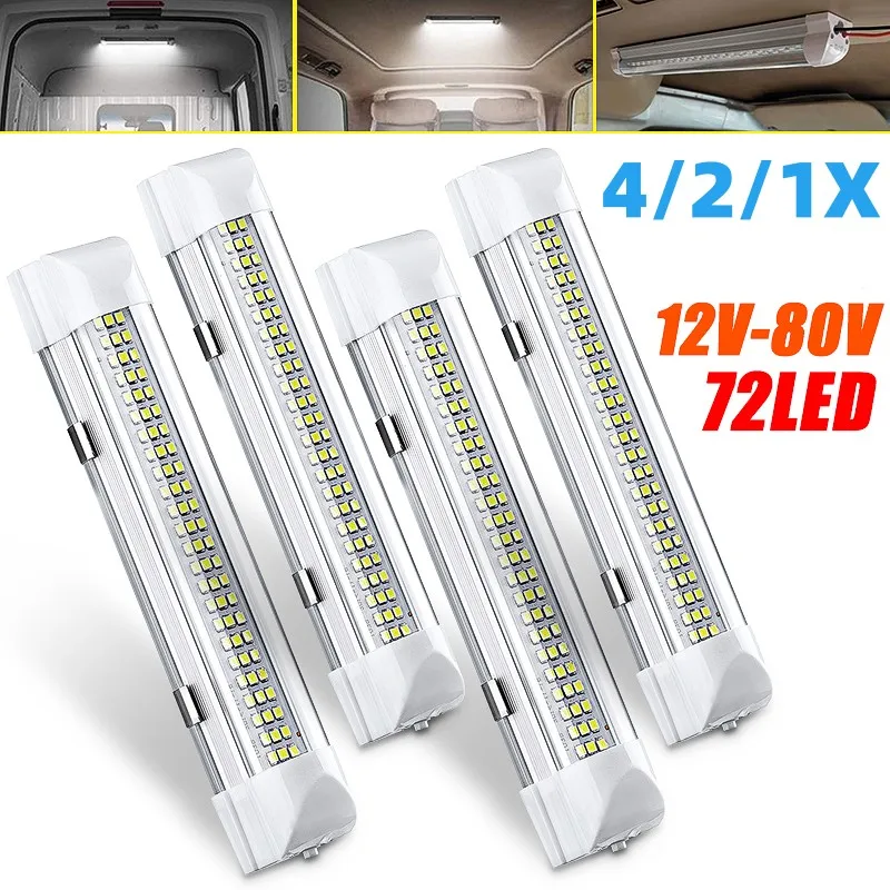 4-2-1Pcs-12V-80V-72-LED-Car-Interior-Strip-Light-Bar-Luggage ...