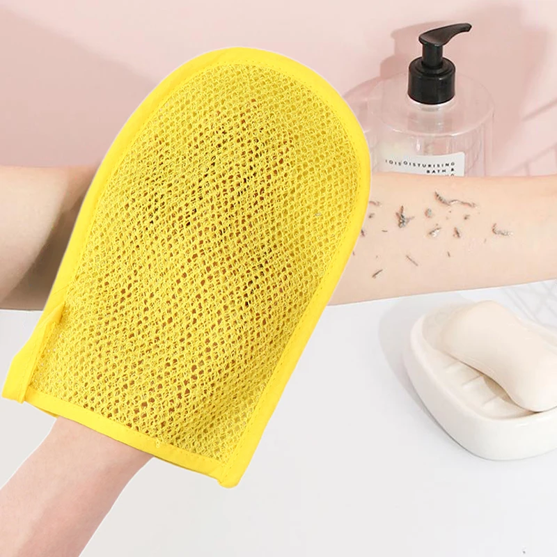 Women Men Bath Gloves SPA Exfoliating Shower Brush Body Cleaning Scrub ...