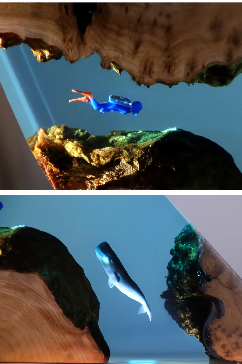 KARST CAVE WHALE DIVER TABLE LAMP - Eiken USA - Vintage Canvas ...