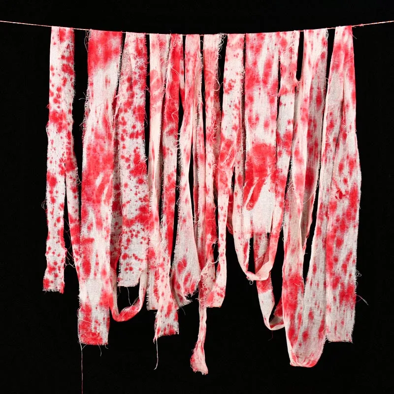 Halloween Blood Bandage Cloth Scary Gauze Zombie Ghost Cosplay Costume ...