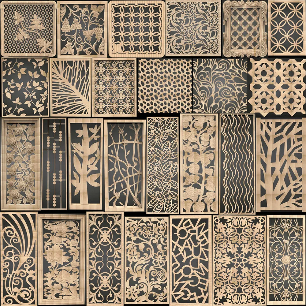 30pcs-Door-Window-Partition-3D-model-relief-3D-STL-Model-for-CNC-Router ...