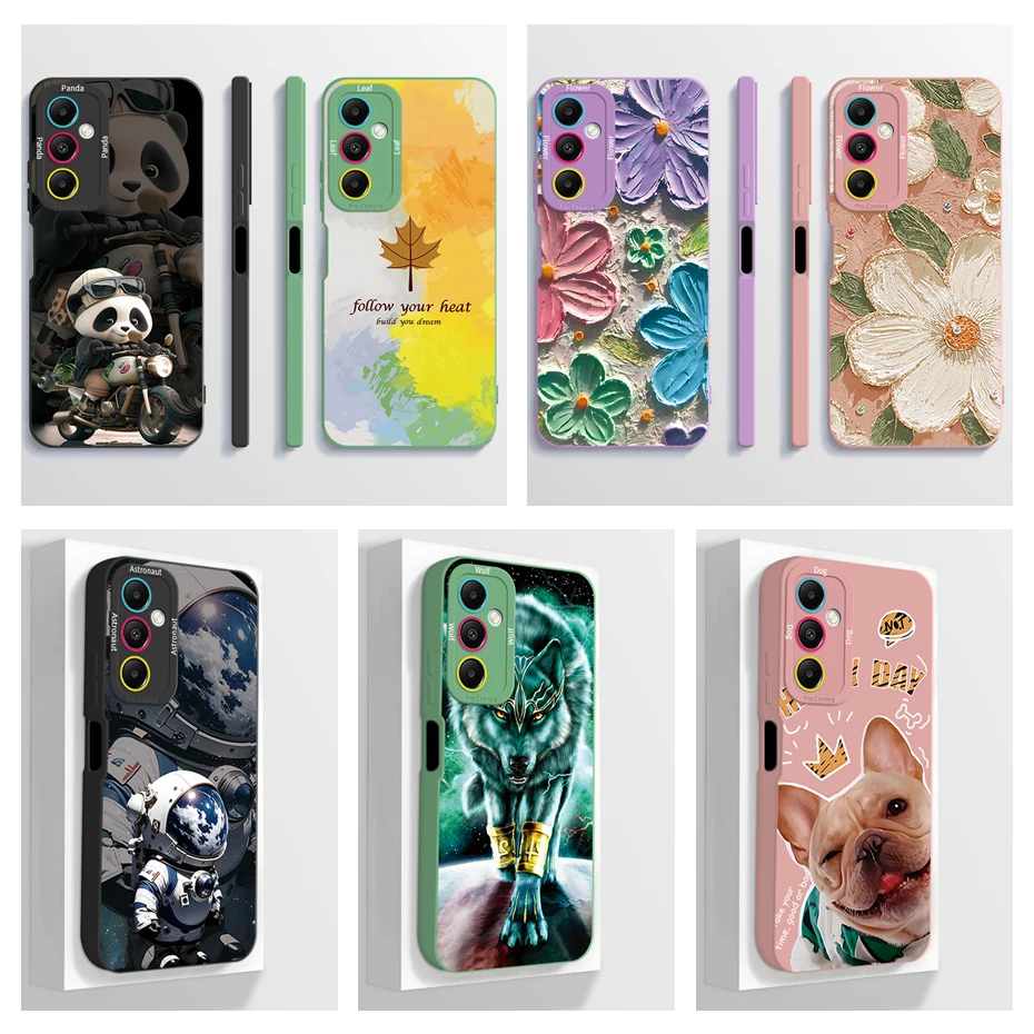 For Galaxy F15 5G Case Samsung M15 5G Back Cover Artistic Soft Liquid ...