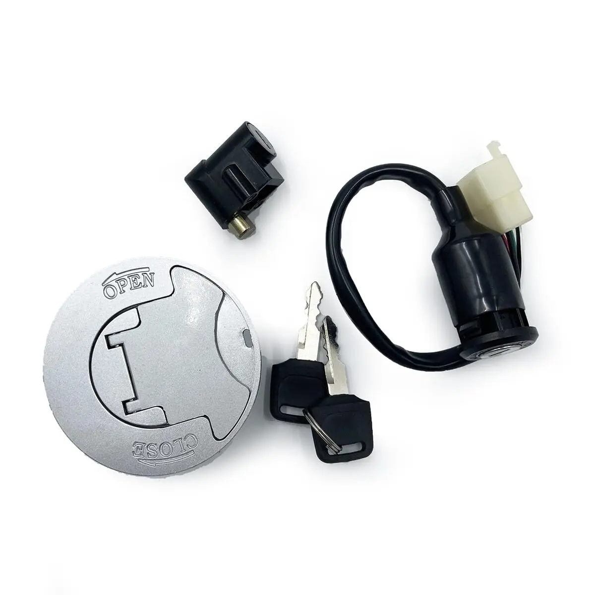 Ignition Key Switch with Fuel Tank Cap Fits for Bashan 200CC BS200-6-7 ...