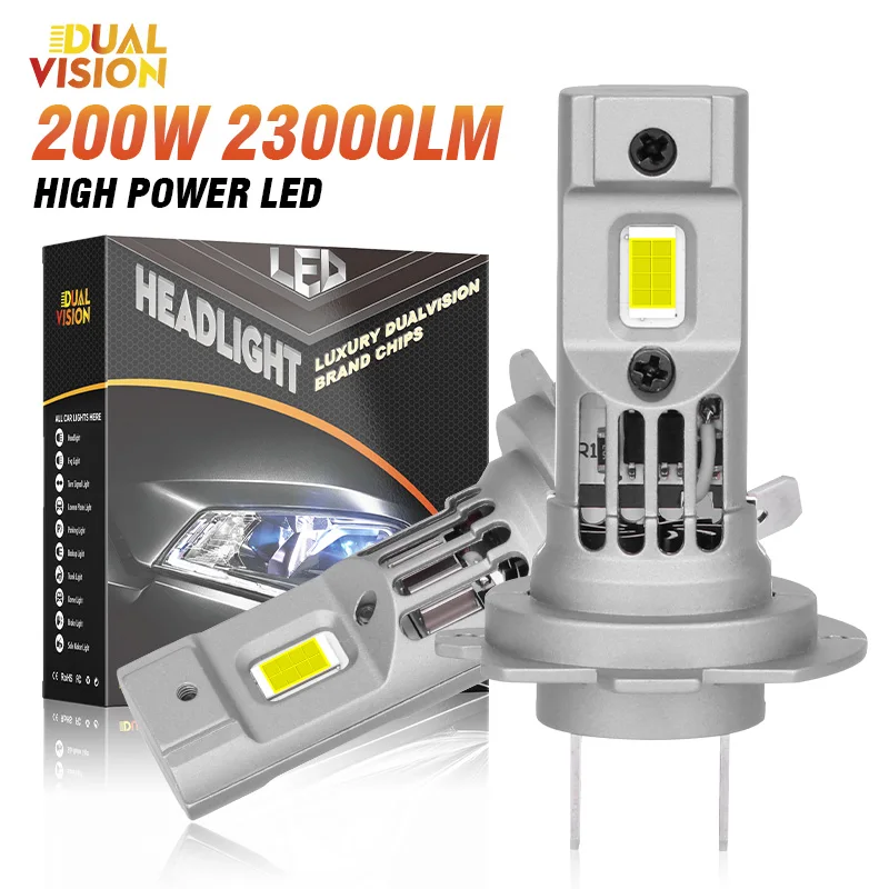 H7-LED-Headlight-Bulb-Wireless-200W-23000LM-6000K-3585-CSP-Car-Headlamp ...
