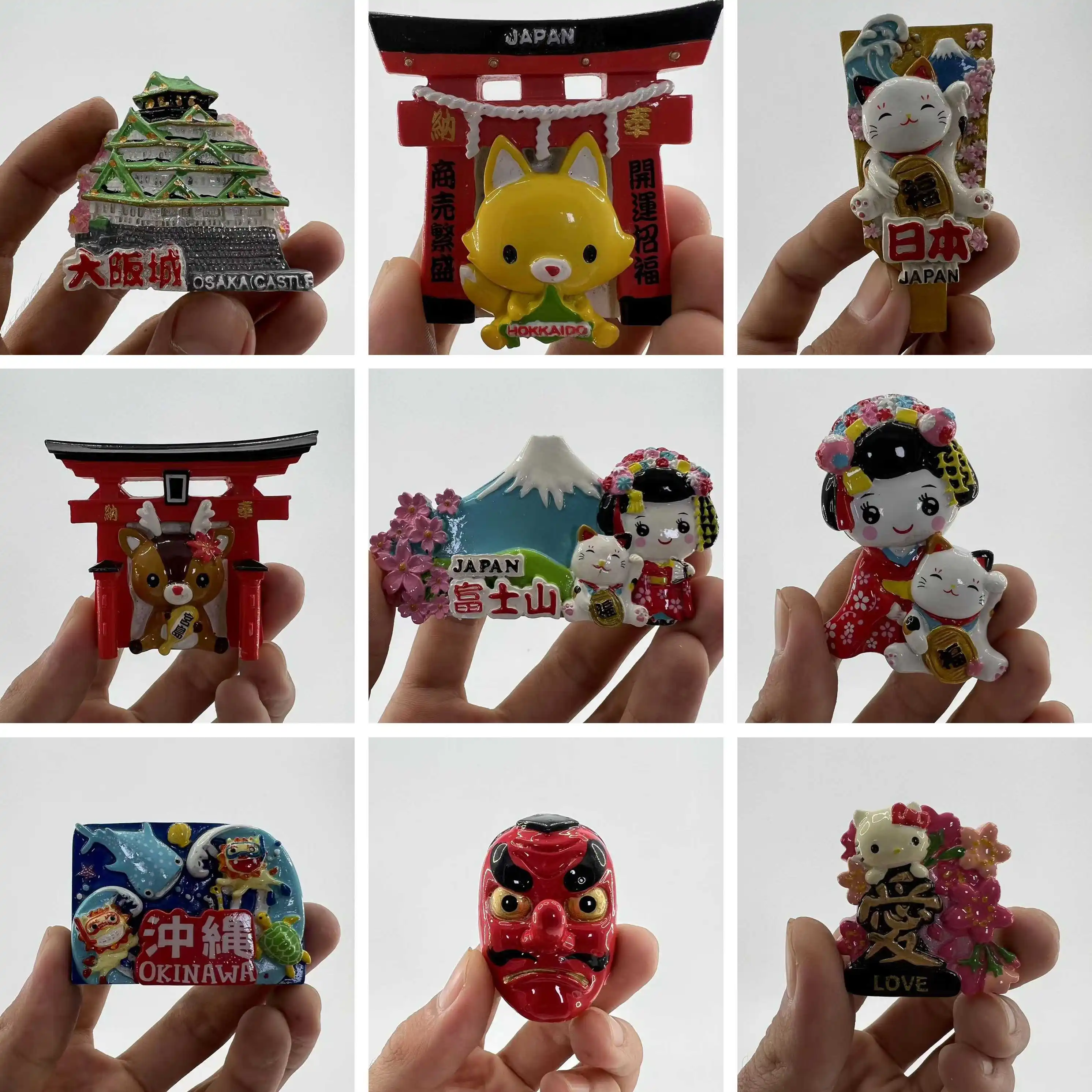 Japanese-Refrigerator-Stickers-Travel-Souvenirs-Three-Dimensional ...
