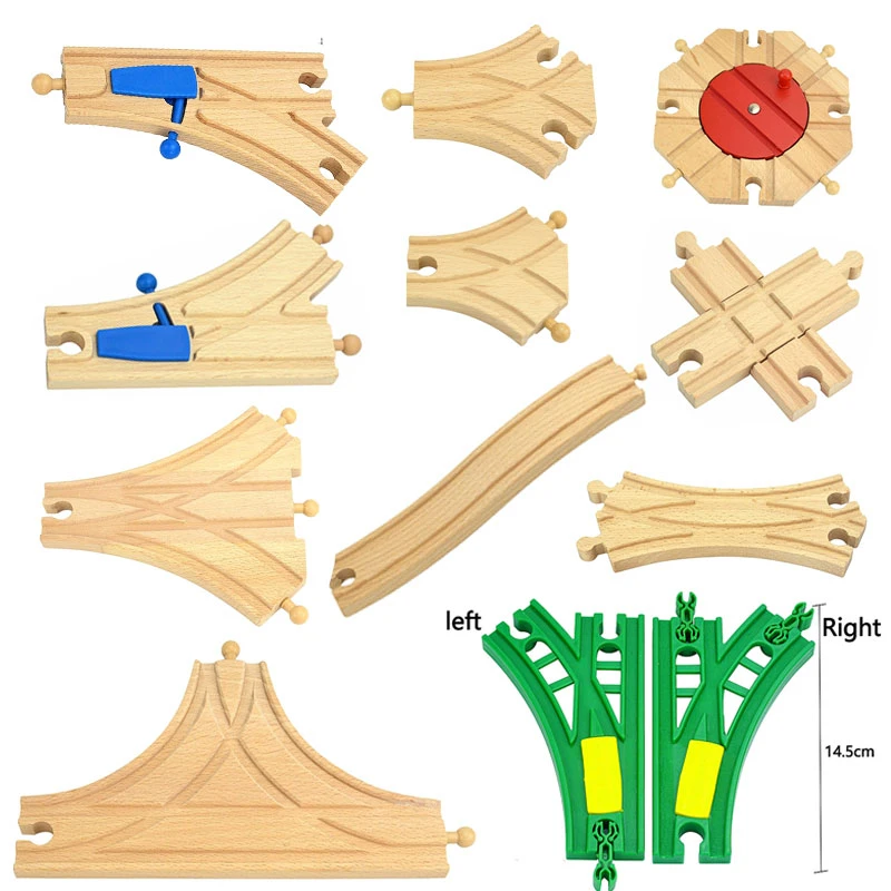Intersection Star Wooden Train Track Railway Accessories Bifurcation ...