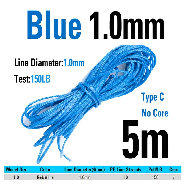 5 Meter 22# 1.2mm PE Braided Fishing Line Super Strong Braid Line fr ...