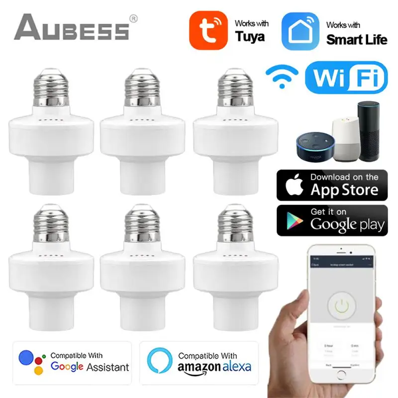 WiFi-Smart-Light-Bulb-Adapter-Lamp-Holder-Base-AC-Smart-Life-Tuya ...
