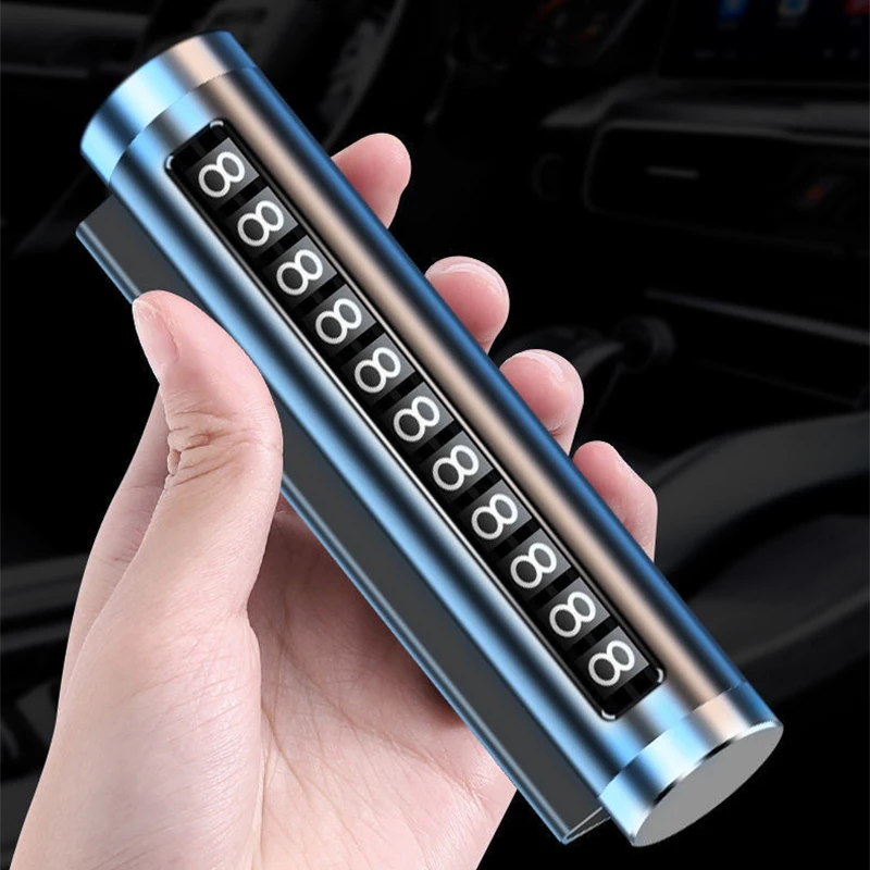 Aluminium Car Temporary Parking Card Contact Phone Number Display Tool ...