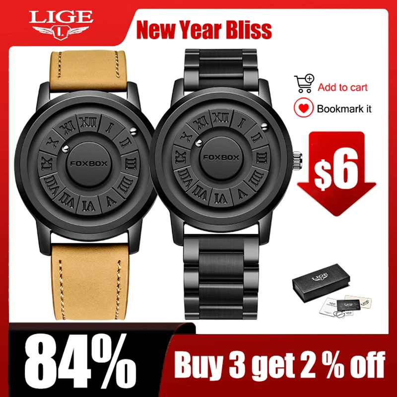 FOXBOX-Man-Watch-LIGE-Brand-Creative-Stainless-Steel-Band-Scrolling ...