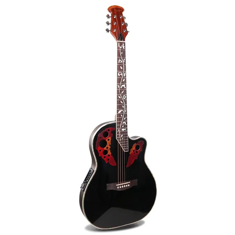 Large Travel 6 String Guitar Hollow Body Large High Knob Guitar ...