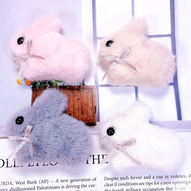 10Pcs-7-5x6CM-Furry-Felt-Rabbit-Padded-Appliques-For-Headwear-Decor ...