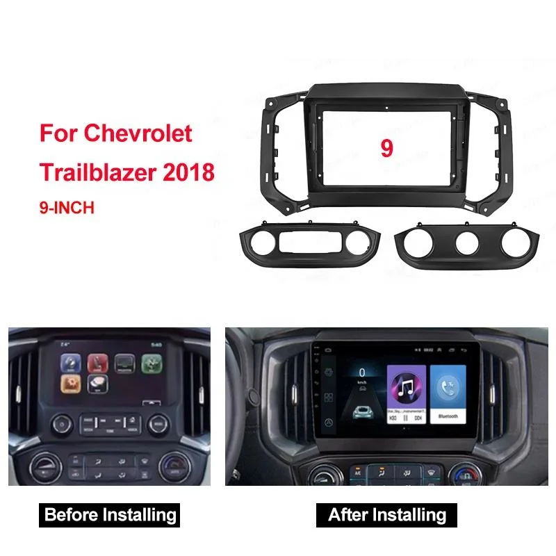 2-Din-9-Inch-Car-Radio-Plastic-Fascia-Plane-Frame-for-Chevrolet ...