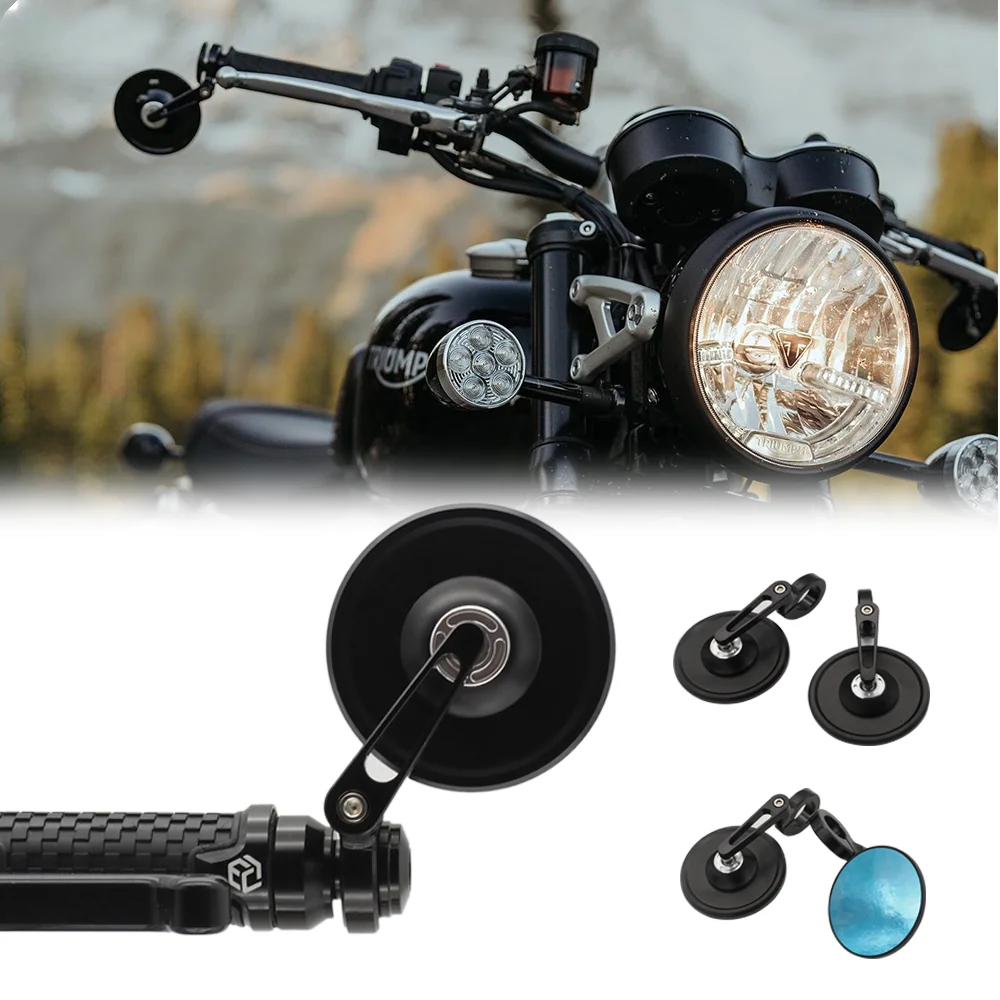 Motorcycle Bar End Mirror For Triumph Scrambler Bobber Bonneville ...