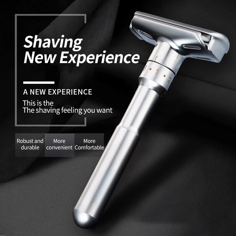 Vintage Shaver Adjustable Sharpness Stainless Steel Double-Sided Blade ...