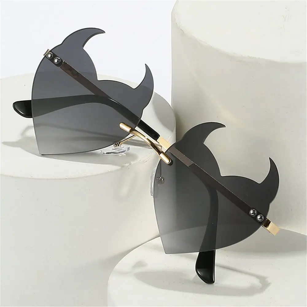 2022-New-Devil-Sunglasses-for-Women-Men-Metal-Rimless-Sun-Glasses ...